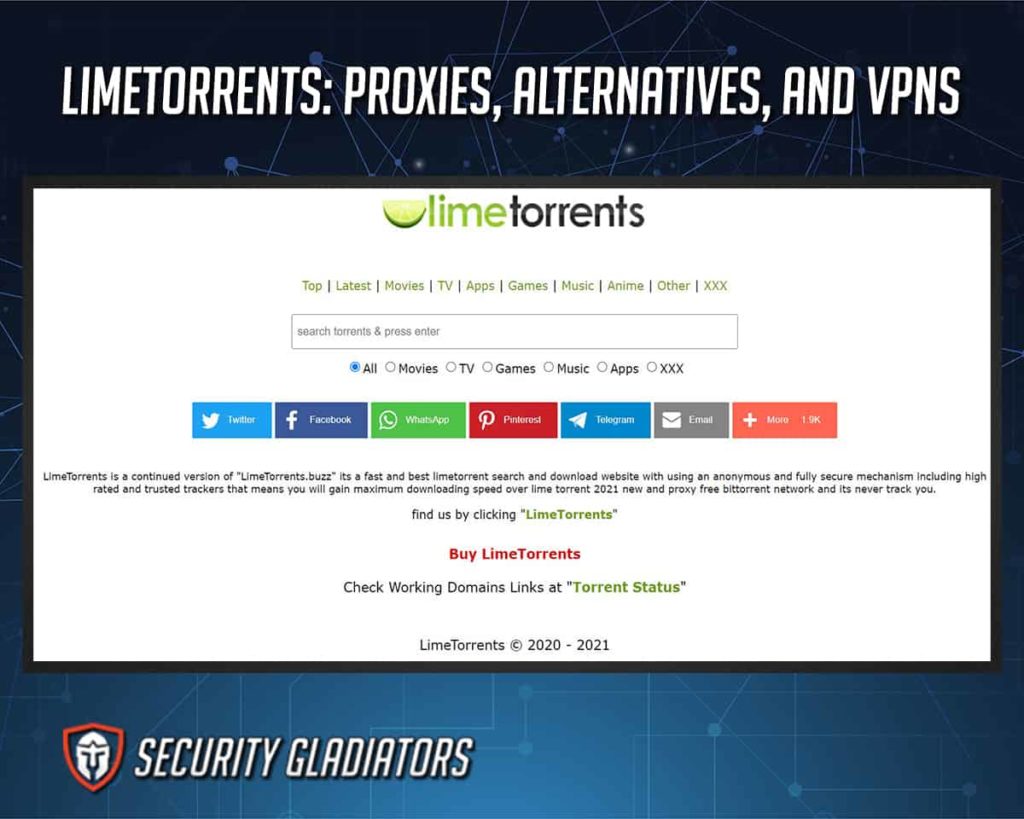 Limetorrents: Proxies, Alternatives and VPNs